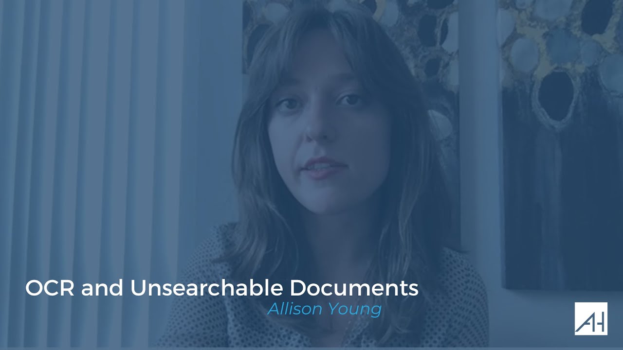 OCR and Unsearchable Documents - ArcherHall